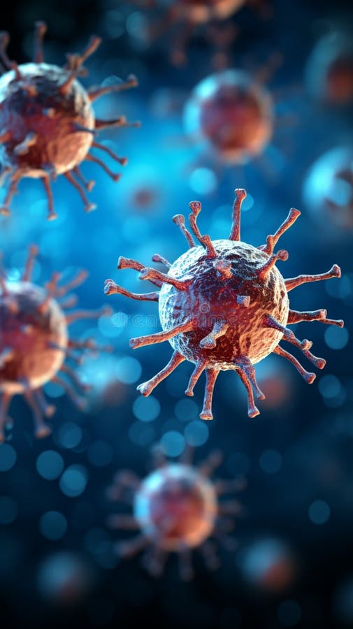 Detailed 3D Rendering Showcases a Transparent Virus Amidst a ...