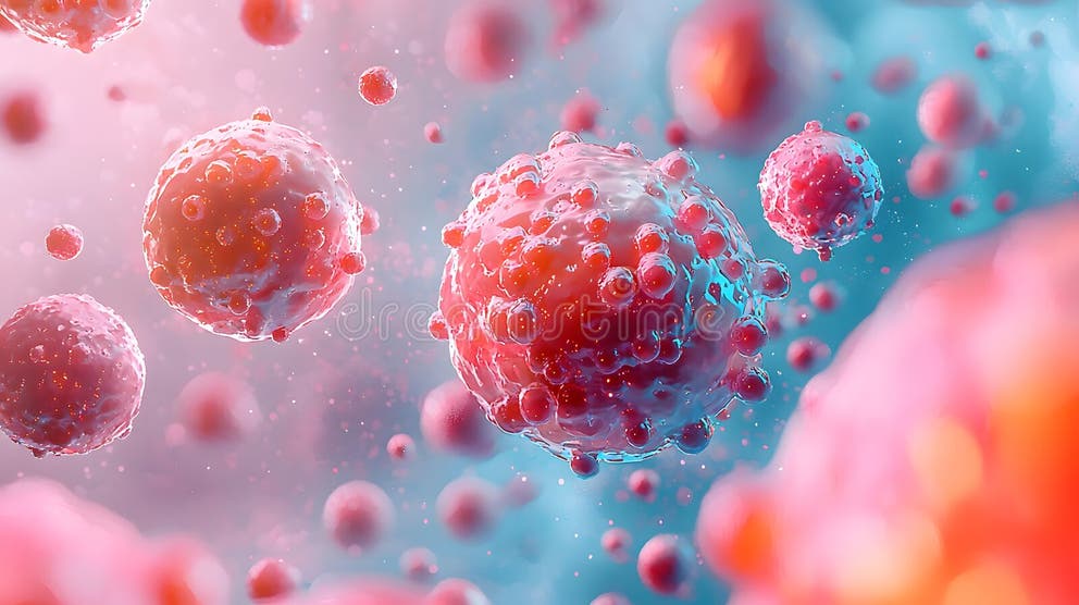 Microscopic View of Cancer Cells Biomedical Research Oncology Cellular ...