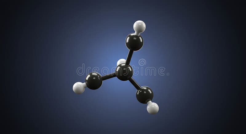 Molecular Structure Model with Spheres and Sticks on Gradient ...