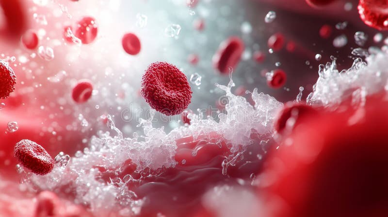 Detailed 3D Rendering of Thrombocytes Forming in Bloodstream ...