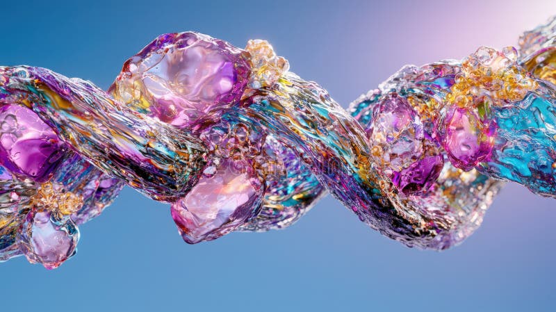 Detailed 3D Rendering of a Vibrant RNA Strand Showcasing Its Unique ...