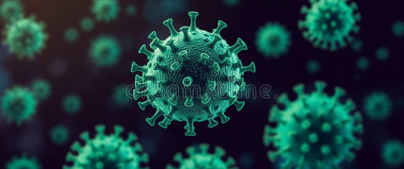 Microscopic Virus: a Detailed 3D Rendering of a Virus Particle ...