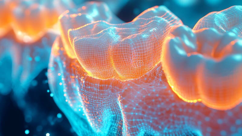 Detailed 3D Rendering of White Teeth with Sharp Features Stock ...