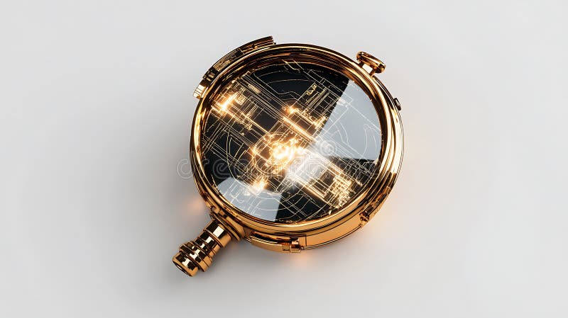 Detailed 3D Steampunk Monocle with Glowing Lens and Intricate Design ...