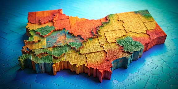 Detailed 3D Topographic Map of Ohio Explore the States Elevation and ...