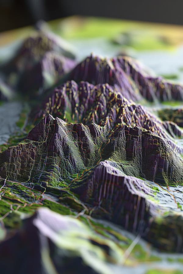 A Detailed 3D Topographic Map Visualizing GIS Data Clusters with ... A Detailed 3D Topographic Map Visualizing GIS Data Clusters with ...