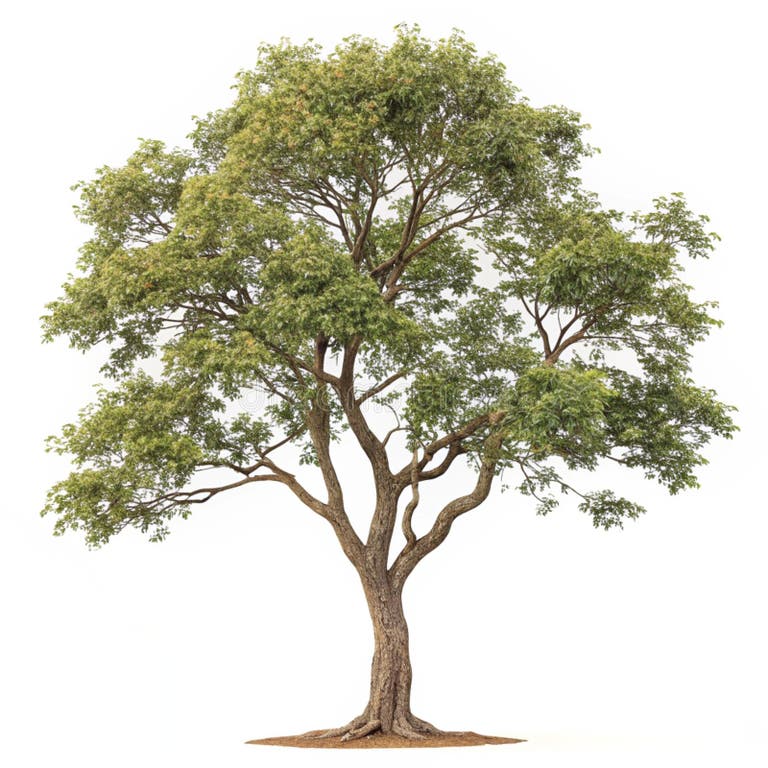 Detailed 3D Tree Render Isolated on White Background Stock Illustration ...