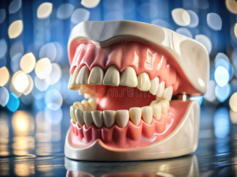 Detailed 3D Upper and Lower Jaw Model a BokehEnhanced Educational ...