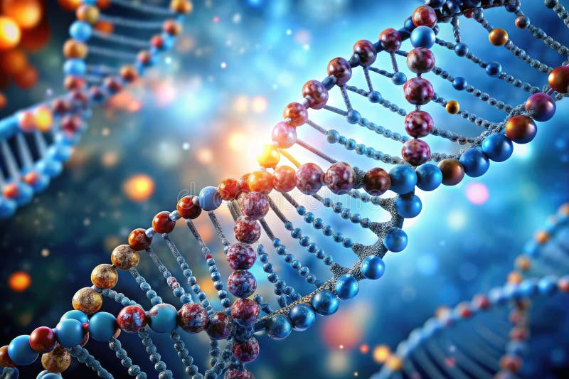 A Detailed 3D Visualization of the DNA Double Helix Exploring the ...