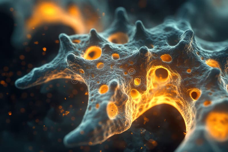 Detailed 3D Visualization Showcasing the Structure of a Virus with ...