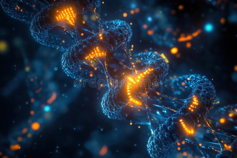 Detailed 3D Visualization of Virus Structure Featuring Glowing ...