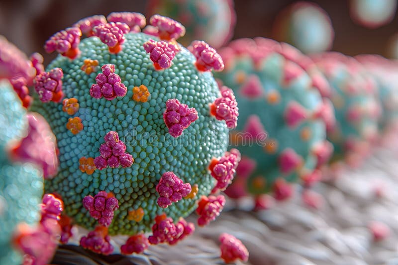 Detailed 3D Visualization of Virus Structure with Spiked Surface ...