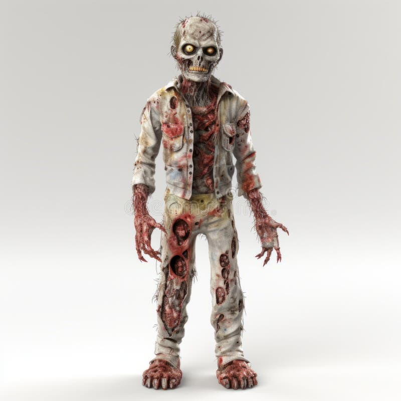 Detailed 3d Zombie Model with Multi-layered Textures and Realistic ...
