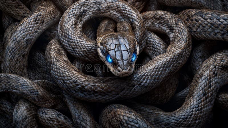 A Detailed, Dark, Metallic Dragon Scale Setting Featuring Dynamic ...