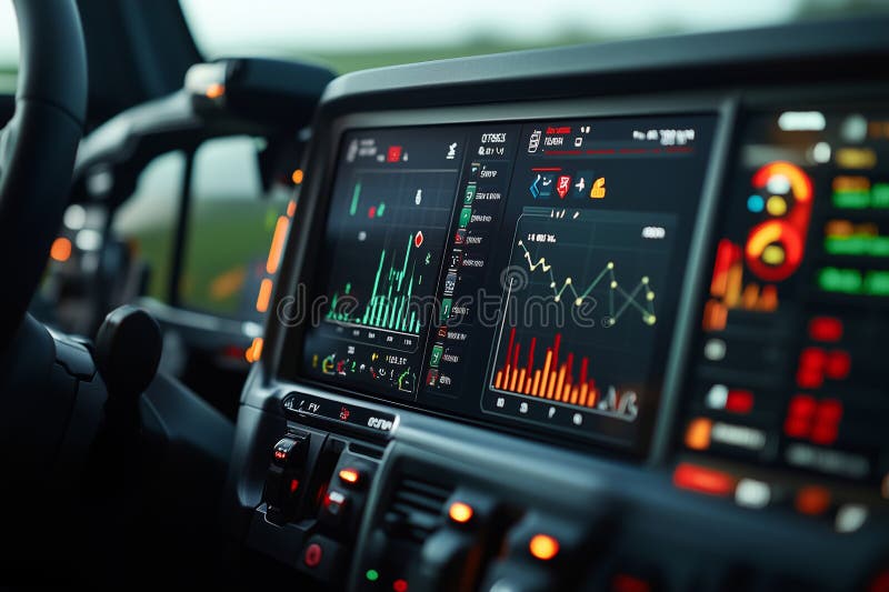 Close-up View of a Dashboard Showcasing Performance Metrics in Action ...