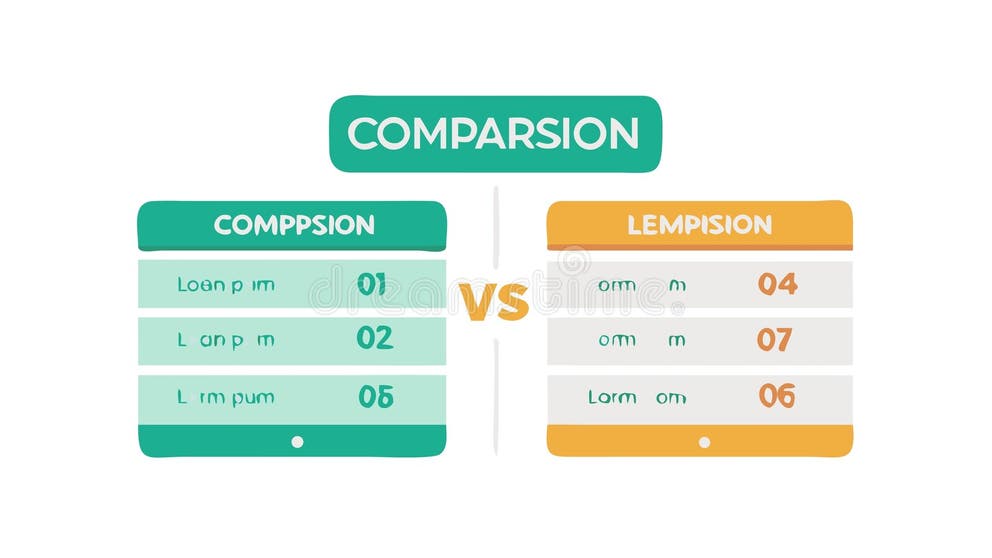 Detailed Data Comparison Table Stock Illustrations – 37 Detailed Data ...