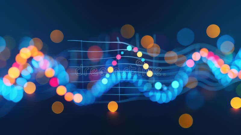 Detailed Data Trends Visually Portrayed through Colorful, Transparent ...