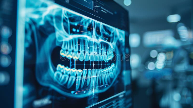 Detailed Dental X Ray Displaying the Complex Structure of Teeth and Jaw ...