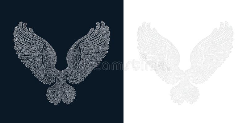 Elegant Eagle Wings Design Contrasting on Dark and Light Backgrounds ...