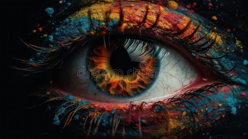 A Detailed Depiction of an Eye with Mesmerizing Color. AI Generated ...