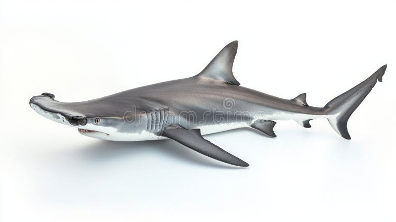 Detailed Depiction of a Hammerhead Shark Highlights Its Distinct Head ...