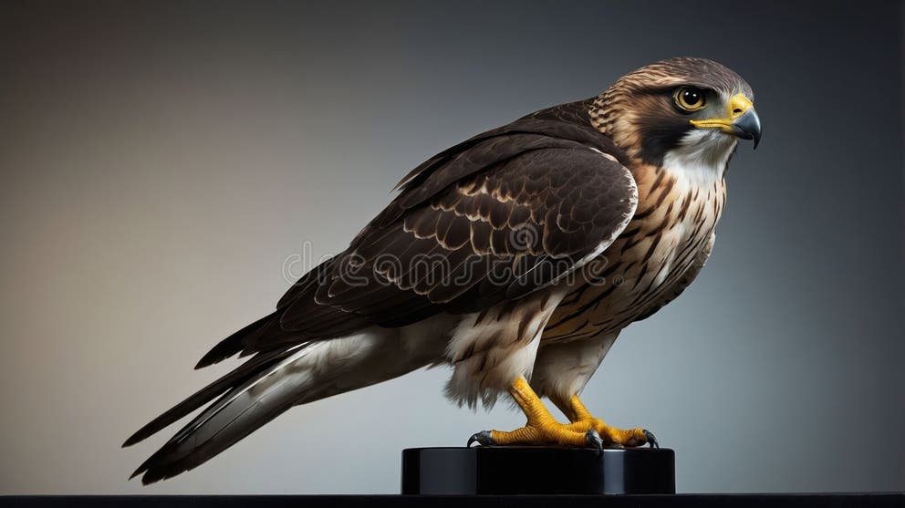 A Detailed Depiction of a Hawk, Showcasing Its Features and Posture ...