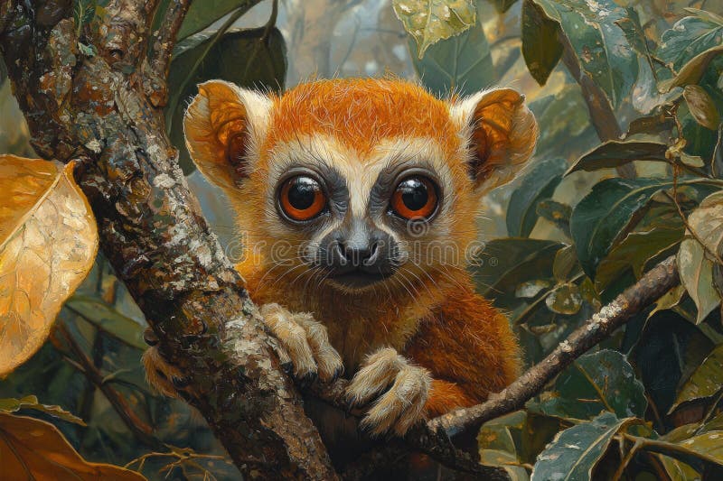 A Detailed Depiction of the Mouse Lemur (Microcebus Murinus) in Its ...