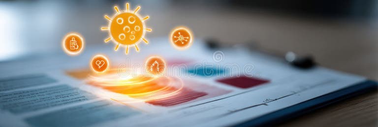 Detailed Dermatology Data Analysis Chart with Patient Notes and Glowing ...