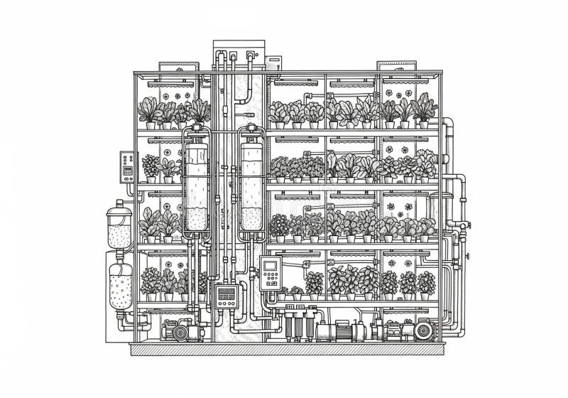 Vertical Farming Structure Diagram Stock Illustrations – 263 Vertical ...