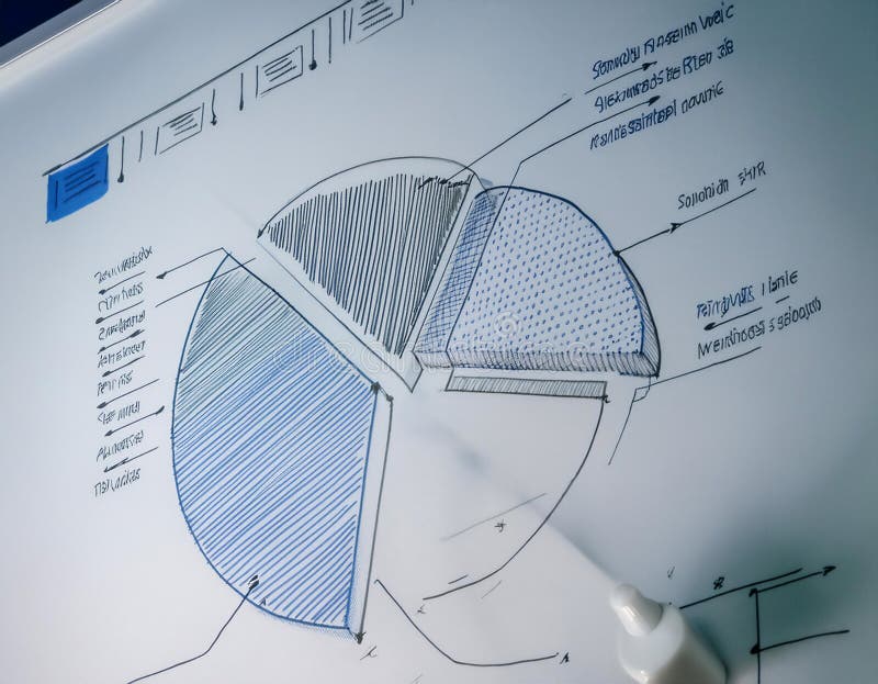 Detailed Diagram on a Whiteboard, Illustrating Complex Processes, Plans ...