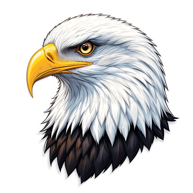 Realistic Eagle Head Art stock illustration. Illustration of animal ...