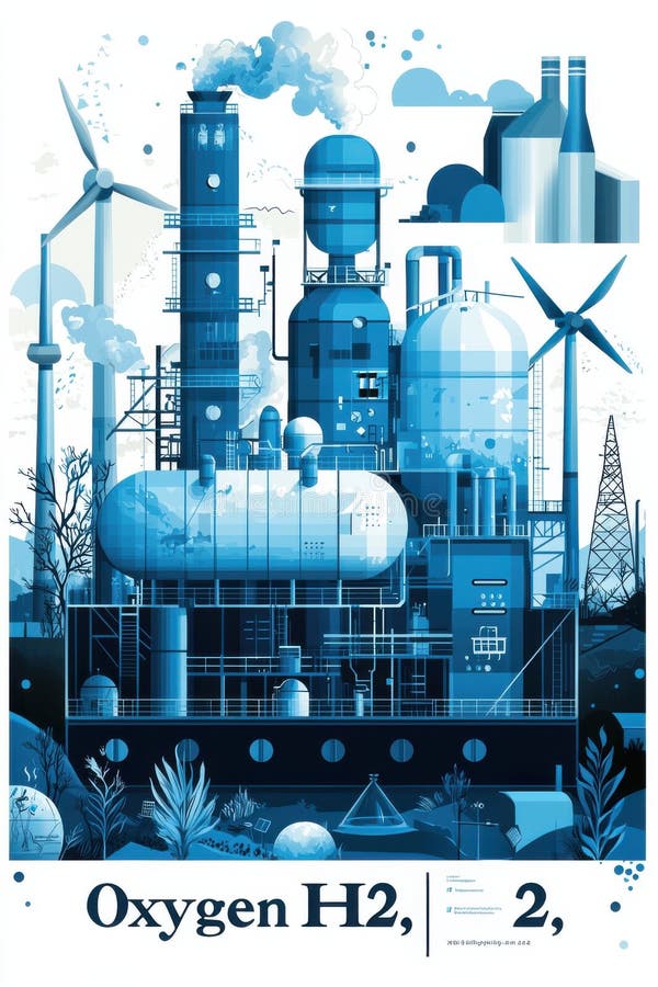 Illustration of Sustainable Hydrogen Energy Production with Modern ...