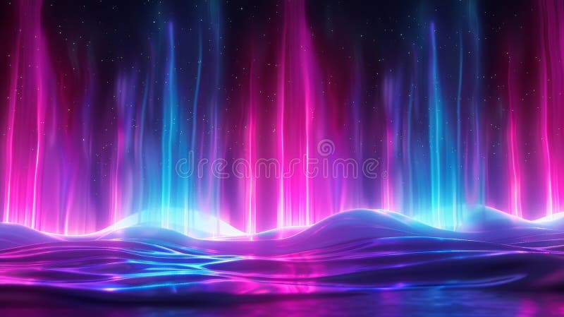 Detailed Digital Rendering of an Abstract Neon Light Background ...