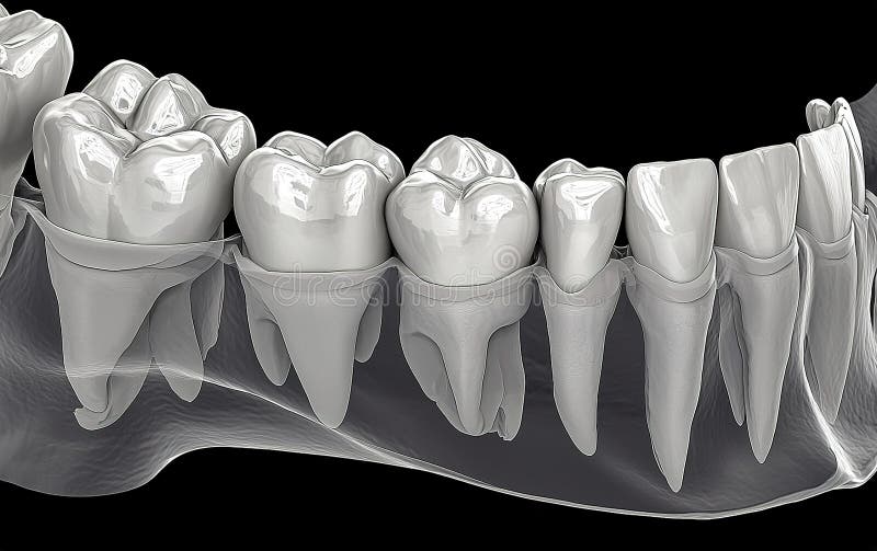 Detailed Digital Representation of Human Teeth Structure Showcasing ...
