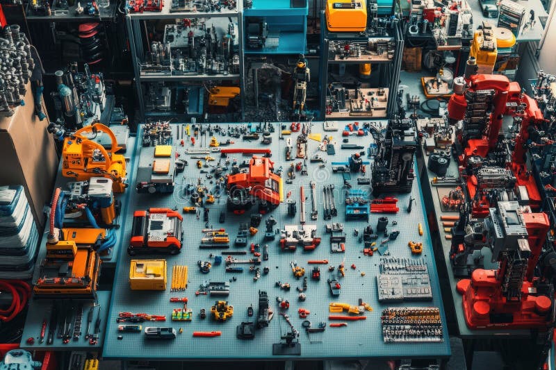 A Detailed Disassembly of Complex Machinery and Robots Stock Image ...