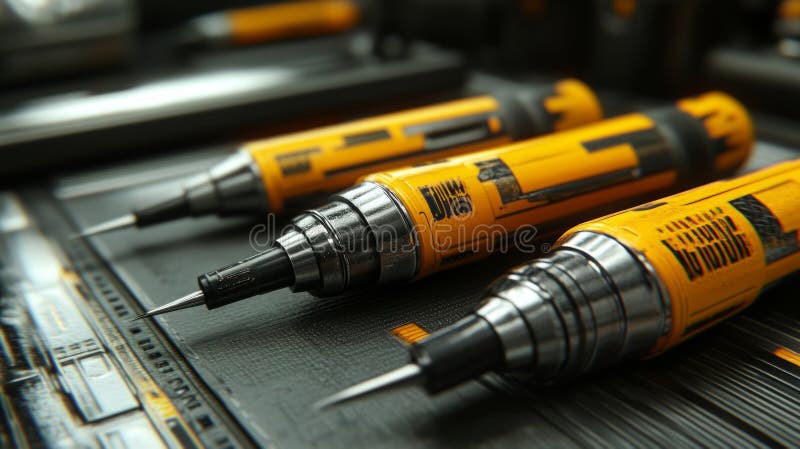 Detailed Display of Precision Tools Used for Electronics Assembly ...