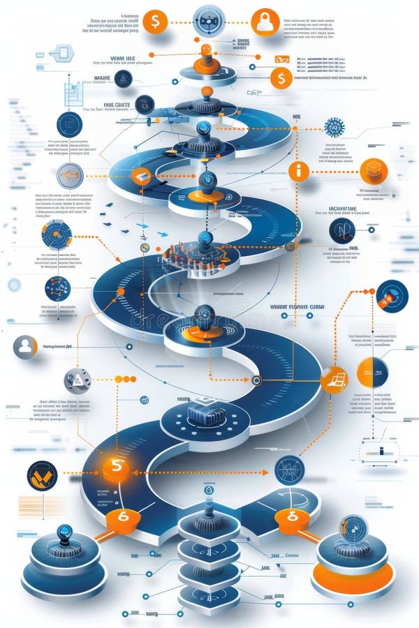 Detailed DMAIC Steps in Six Sigma Process Shown with Icons and Arrows ...