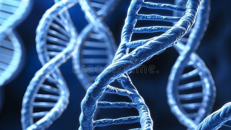 Detailed DNA Double Helix Close-Up with Realistic Intricate Structure ...