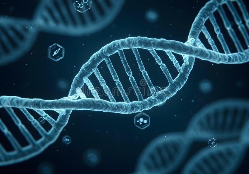 Detailed Dna Double Helix Illustration Stock Illustration ...