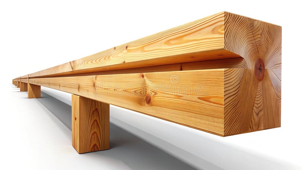 Timber Beam Construction Material Architectural Element Stock ...