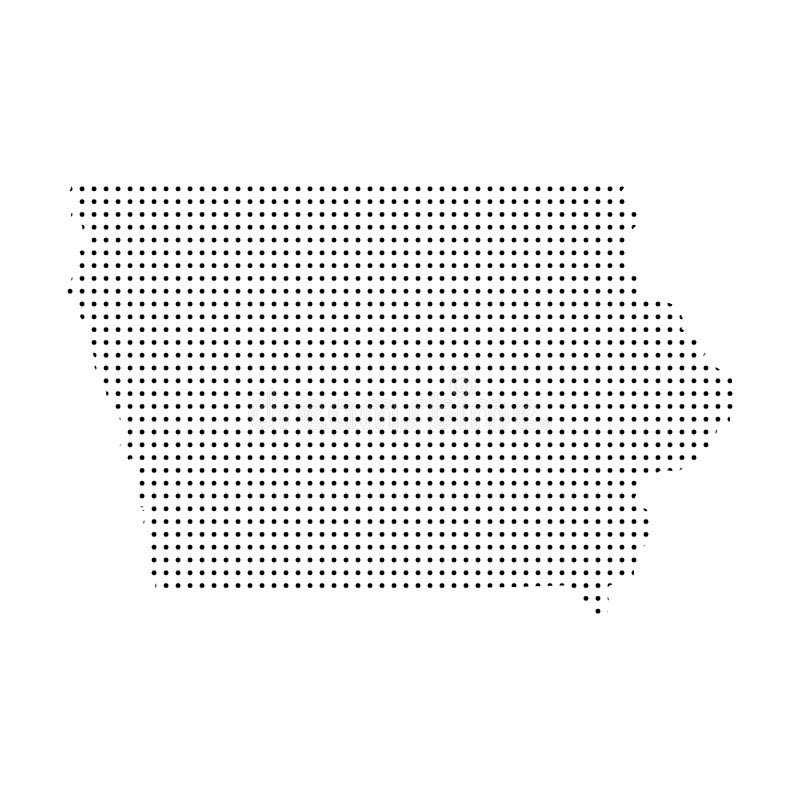 Detailed Dot Map of the Iowa Stock Vector - Illustration of design ...