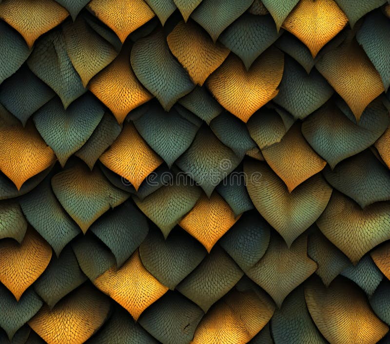 Detailed Dragon Scale Texture Seamless Pattern Background Stock ...