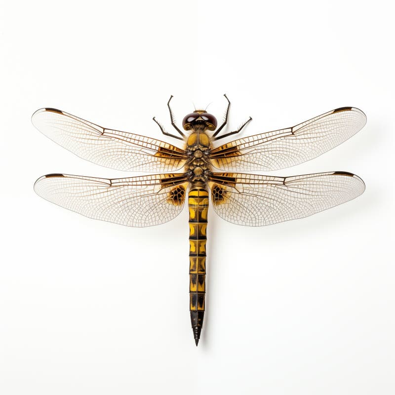 Detailed Dragonfly with Transparent Wings Stock Illustration ...