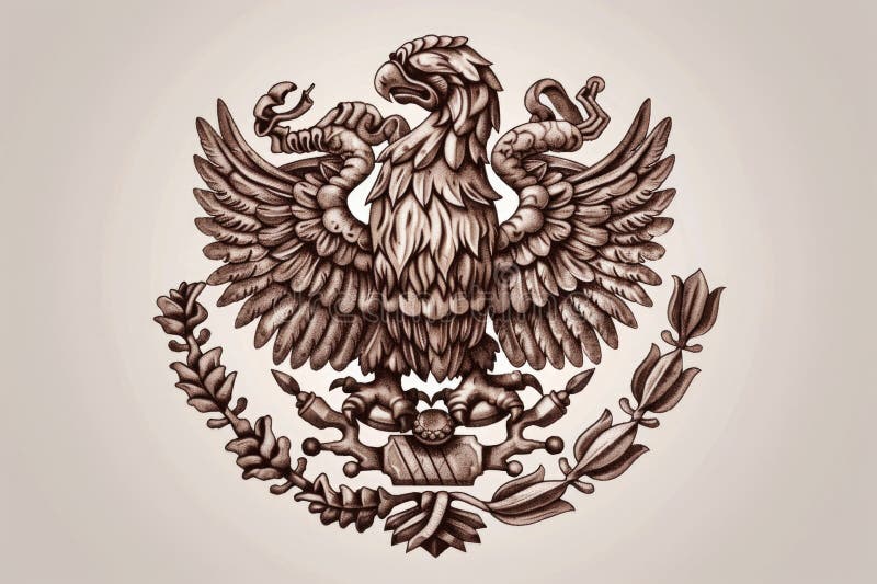 A Detailed Drawing of a Bird Holding a Snake in Its Beak. Suitable for ...