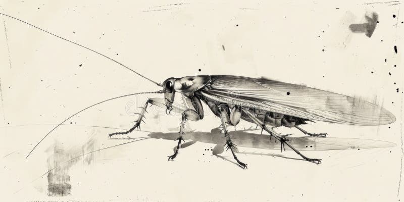 Detailed Drawing of a Bug on Paper, Suitable for Educational Materials ...
