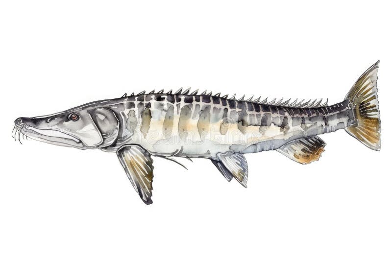 A Detailed Drawing of a Fish with a Long Tail. Suitable for Educational ...