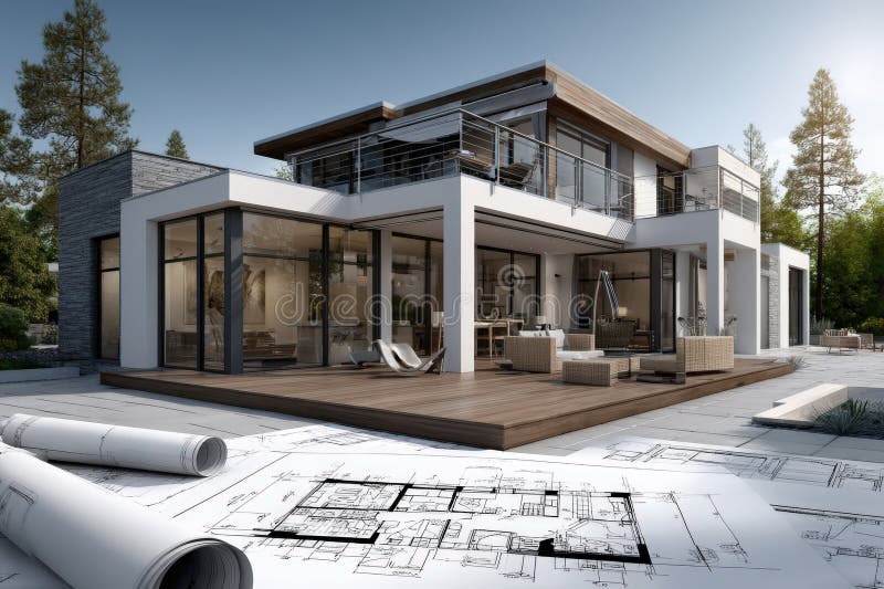 A Detailed Drawing of a House is Currently Sitting on Top of a Table ...