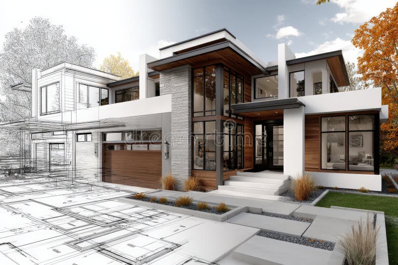 A Detailed Drawing of a House is Currently Sitting on Top of a Table ...