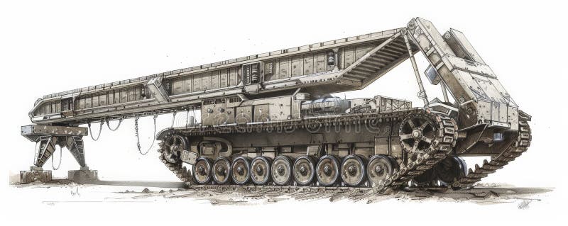 A Detailed Drawing of a Mobile Bridge Layer, Featuring Its Deployment ...