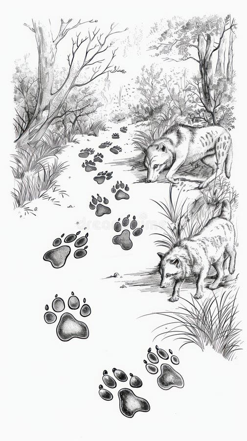 Detailed Drawing: Outline Illustration, Form and Structure of Subject ...